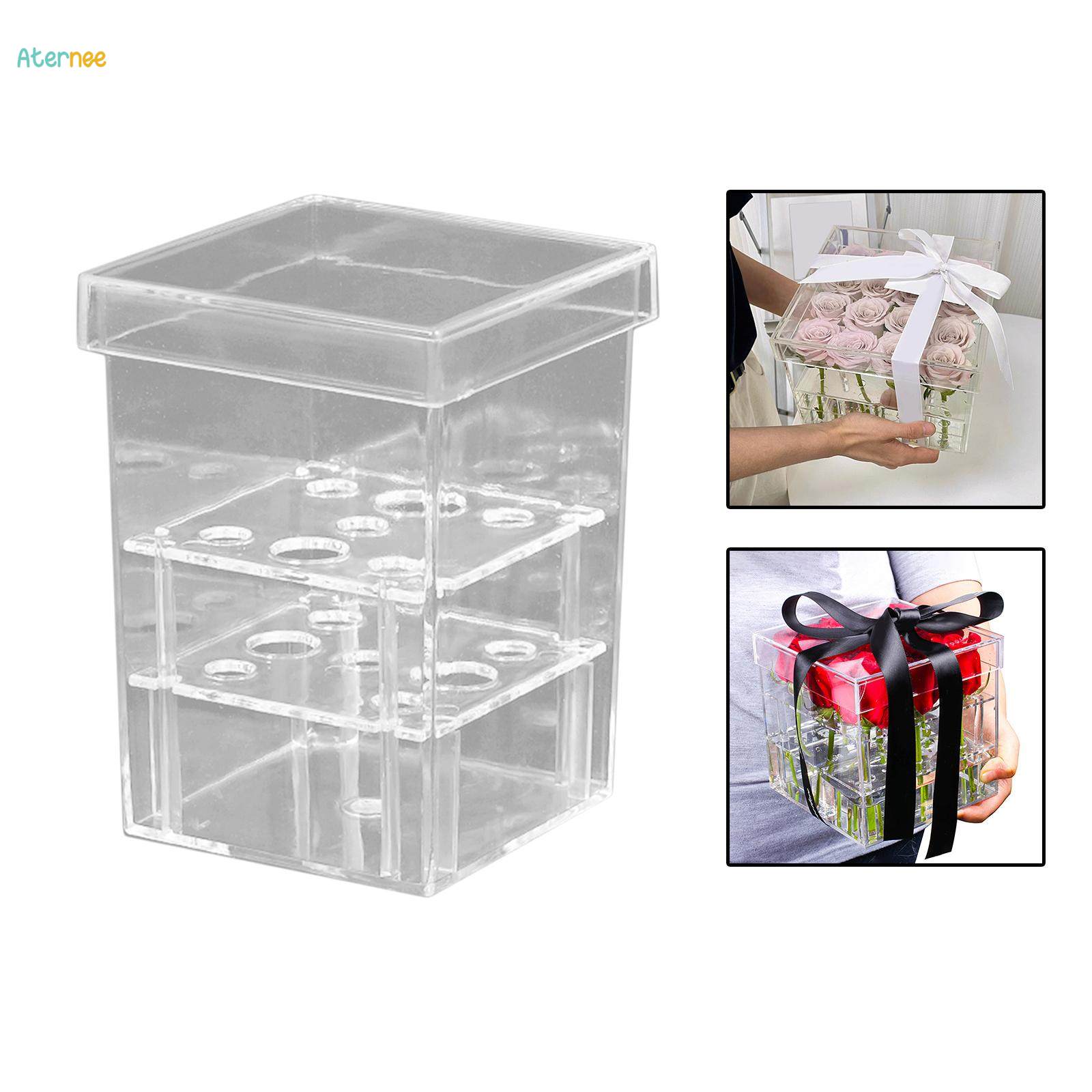 Acrylic Rose Flower Box Vase Organizers Display Case | Daraz.lk