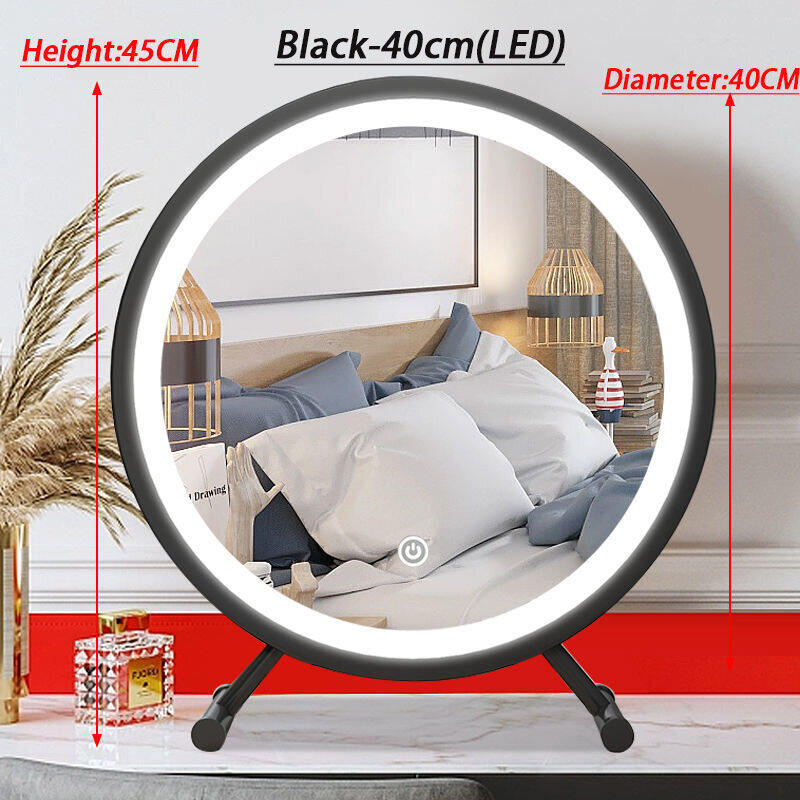 LED Makeup Mirror Desktop Vanity Mirror Countertop Cosmetic Mirror ...