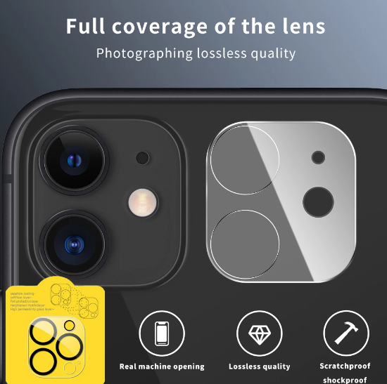 9D Camera Tempered Glass - Full Back Lens Protection For iPhone 11, 11 ...