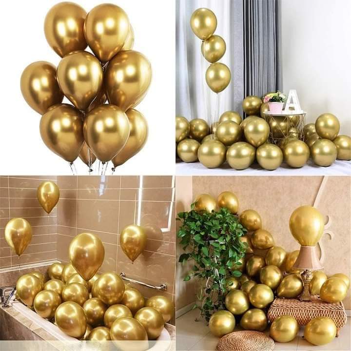 10Pcs Pearl Latex,Chrome & Confetti Balloons -10 inch Size - birthday ...