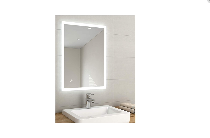 Frameless SQUARE LED Light Bathroom Touch Smart Mirror | Daraz.lk