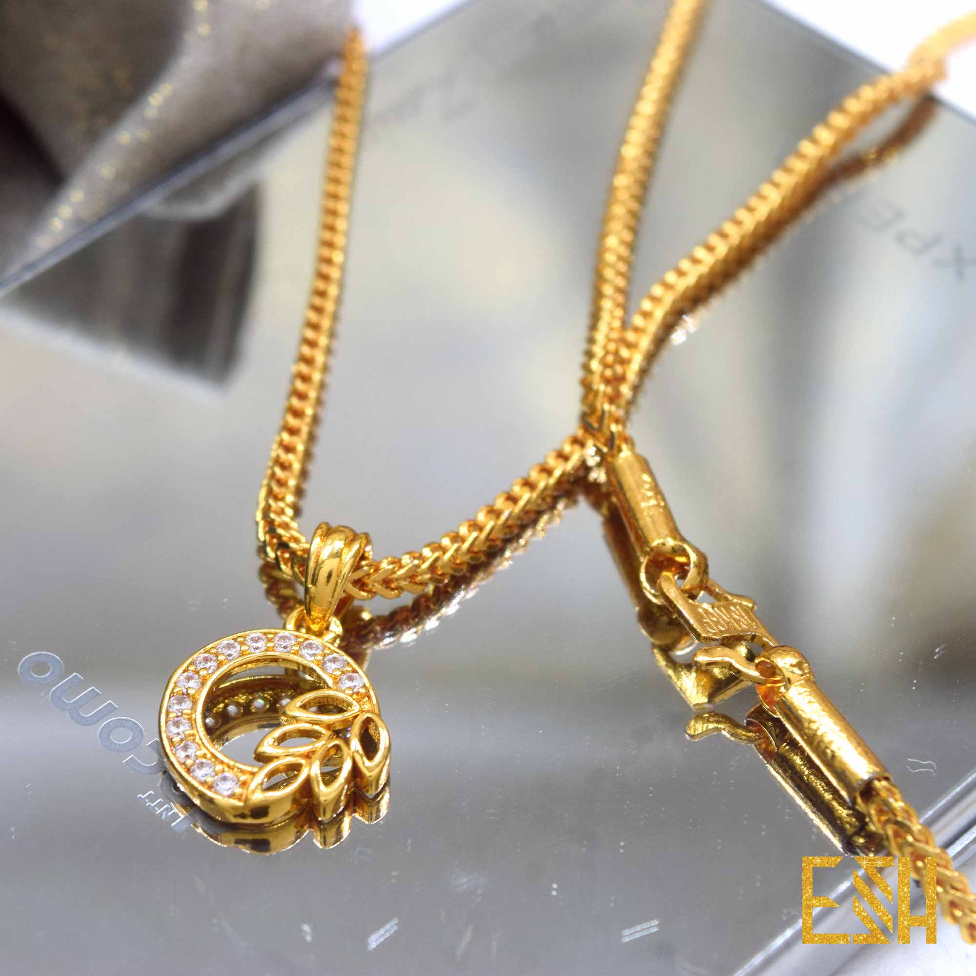 ESH Gold Plated Guaranteed 2.5MM New Trend Stylish Singapore square Fox ...