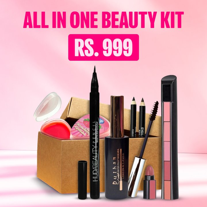 All in One Beauty Kit ,Huda Beauty 5in1 Matte Finish Lipstick + Huda ...