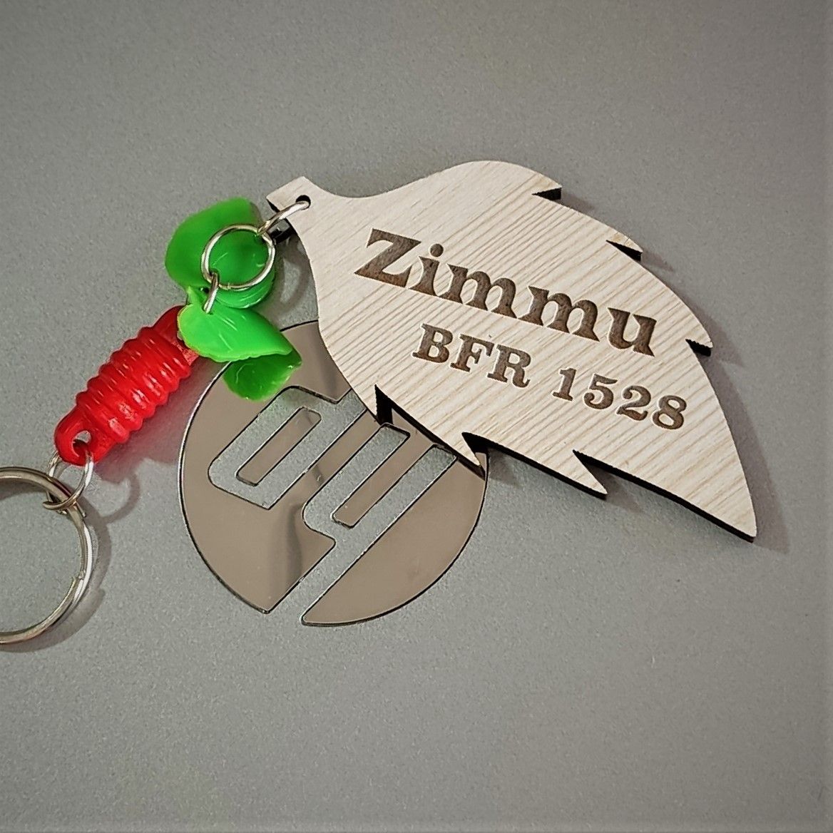 Key tag Ring Car bike house shop Key Chain Key ring Chain Leaf Shape ...