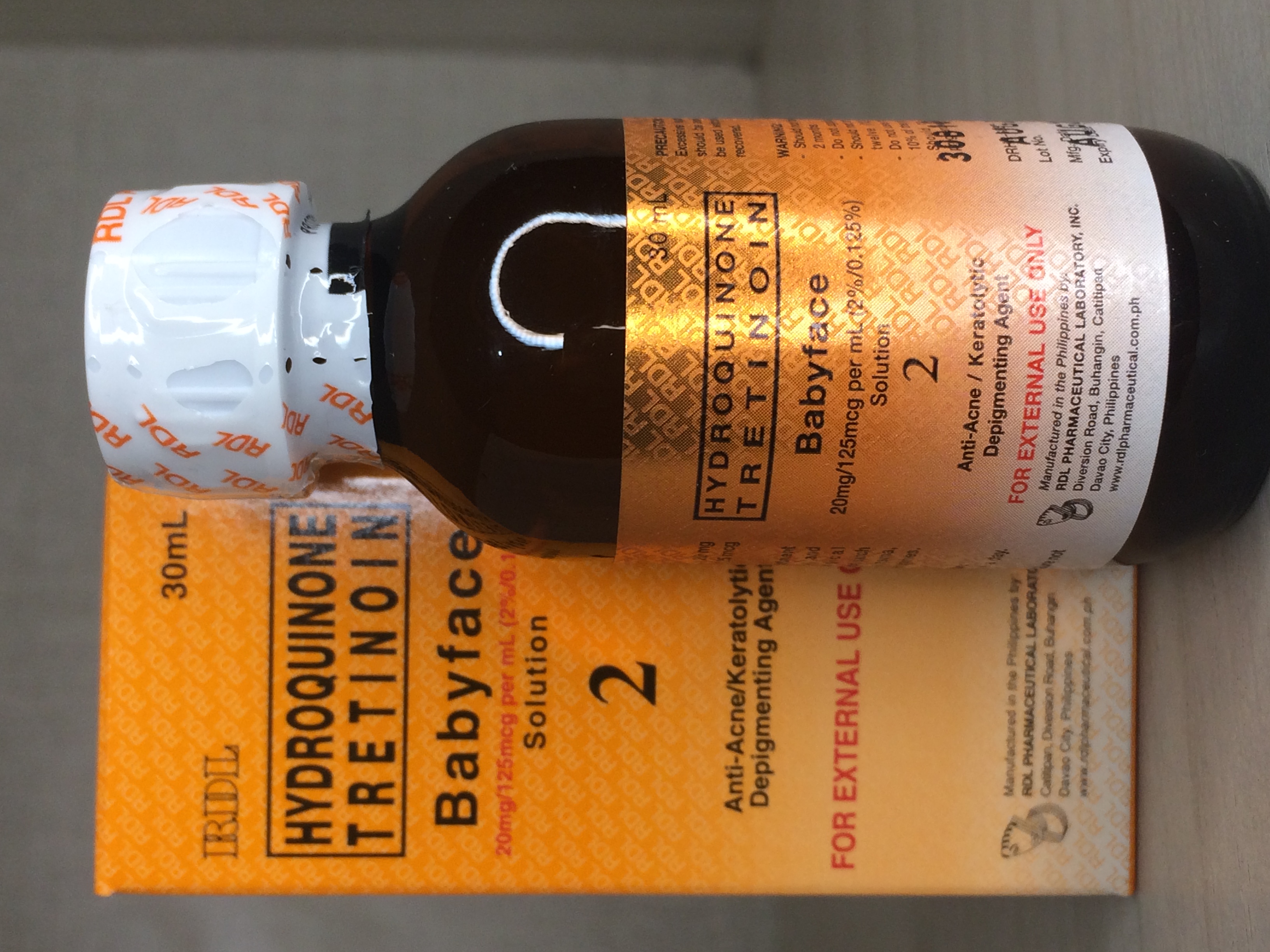 Rx RDL # 2 Hydroquinone Tretinoin Baby Face Solution 60ML rdl | Daraz.lk