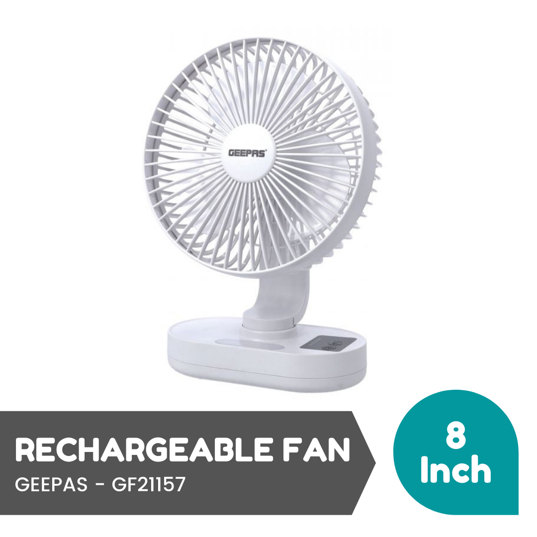 Geepas 8inch Rechargeable Fan - Gf21157 | Daraz.lk
