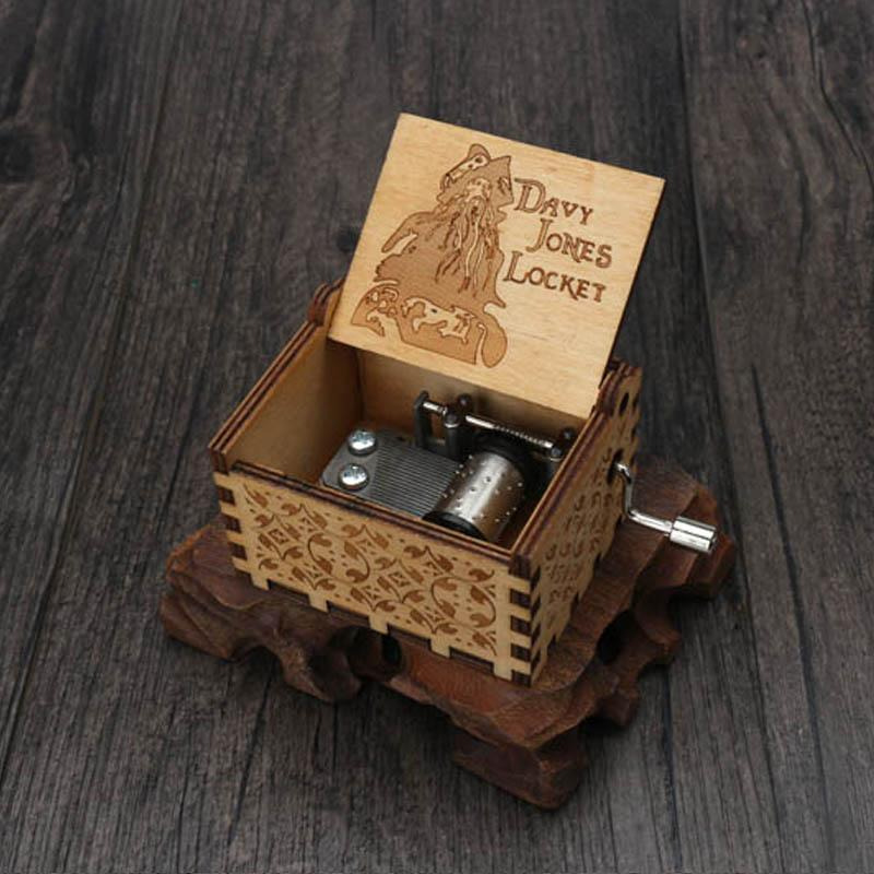Antique Carved Wooden Music Box Harry Potter, GOT, HBD Creative Hand ...