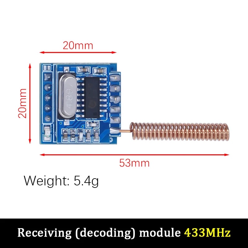WAVGAT 315mhz RF Radio Frequency Decoding Module UART Wireless Remote Control Board Decoder ...