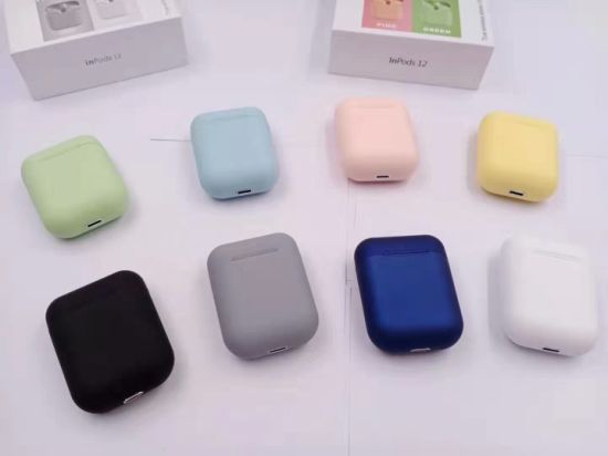 i12 tws Airpods Earbuds BLACK Inpods Further I7s tws, i11 tws, i15 tws ...