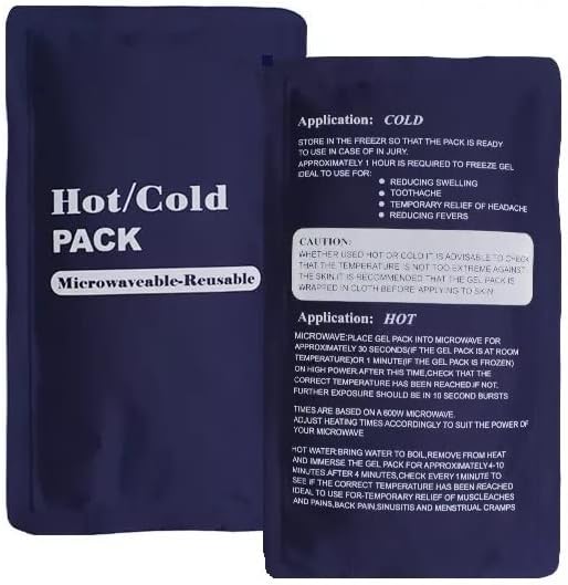 Hot and Cold Pack Reusable Ice Gel Bag for Pain Relief, First Aid Hot ...