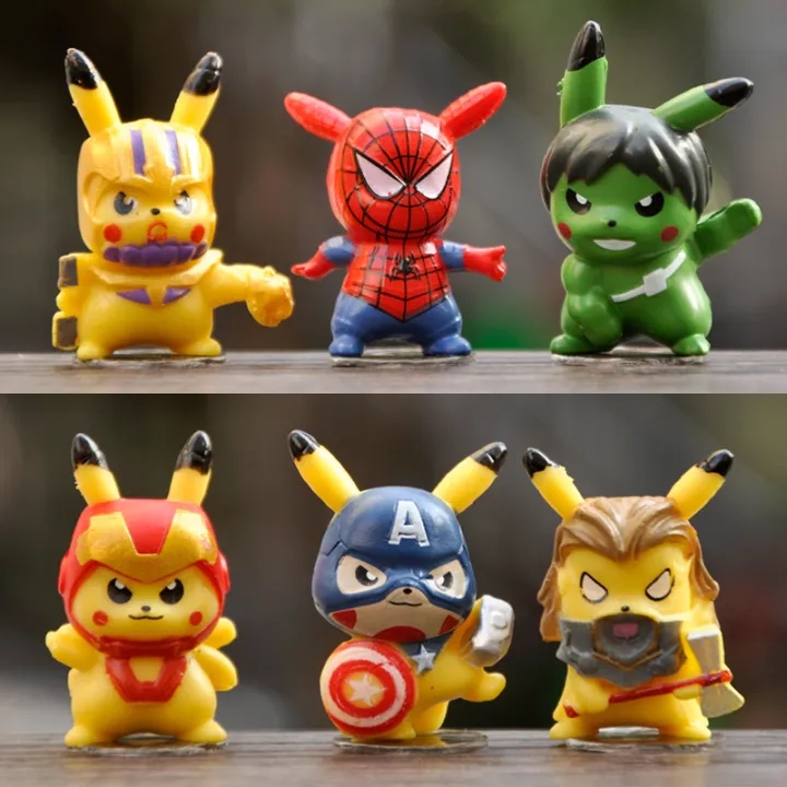 10pcs/6pcs Pokemon Pikachu Action Figure Pet Collection Pocket Monster ...