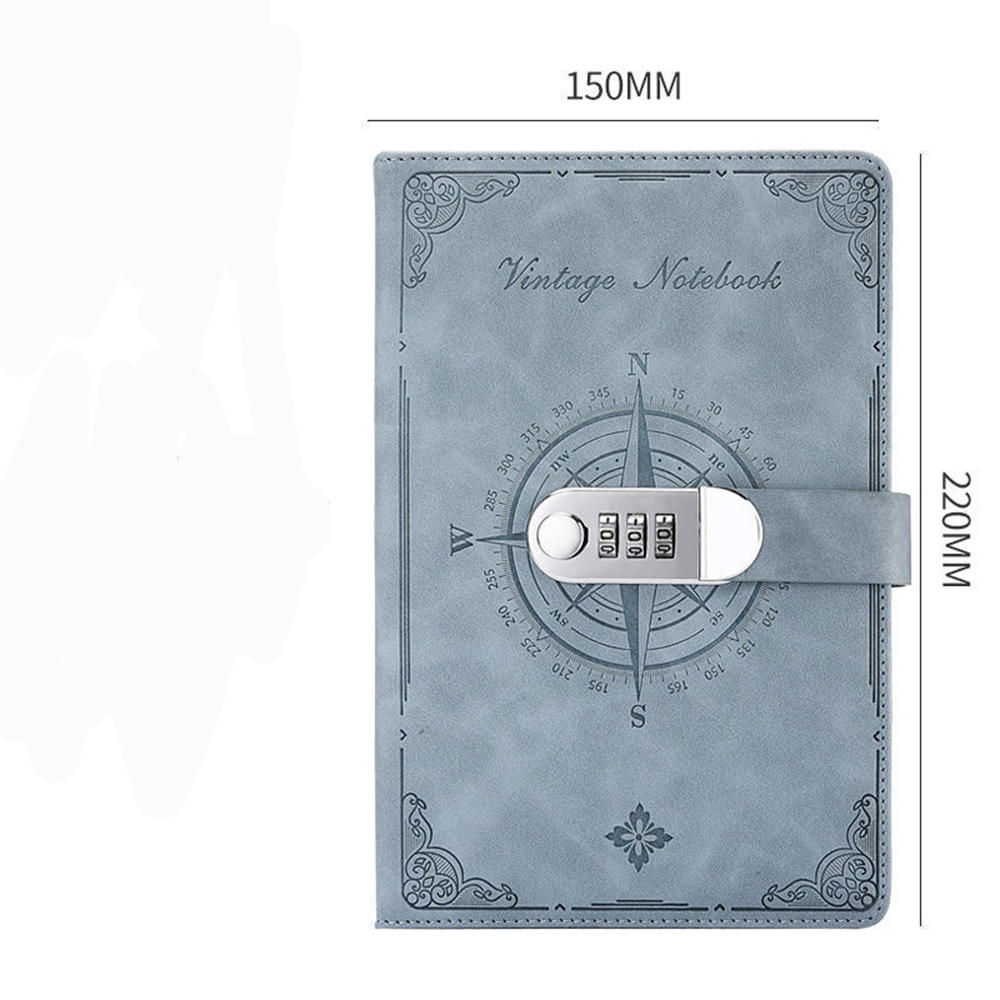 Retro style Notebook 200 pages A5 size Diary Password book for Students ...