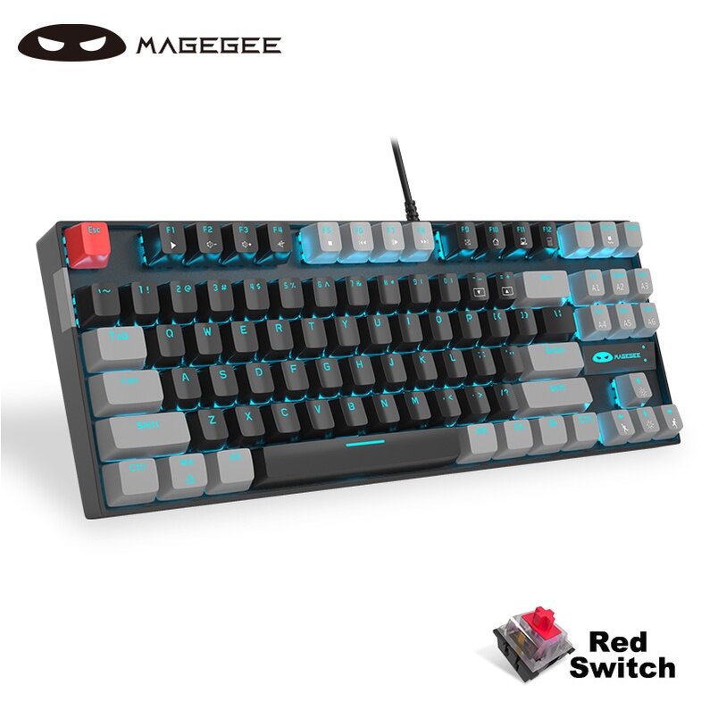 MageGee Star Mechanical Gaming Keyboard Blue Red Switch 87 keys Wired ...