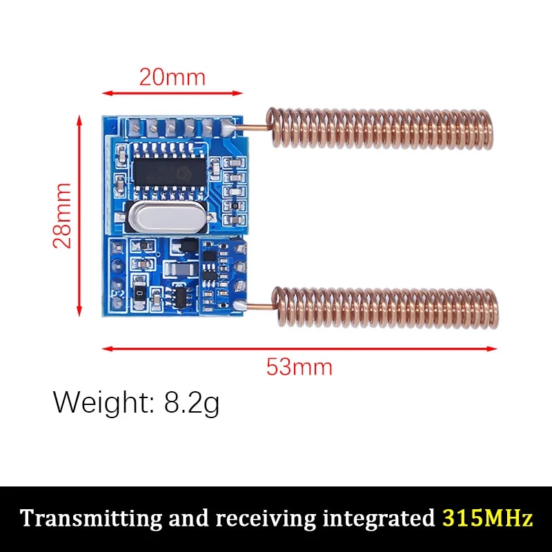 WAVGAT 315mhz RF Radio Frequency Decoding Module UART Wireless Remote Control Board Decoder ...