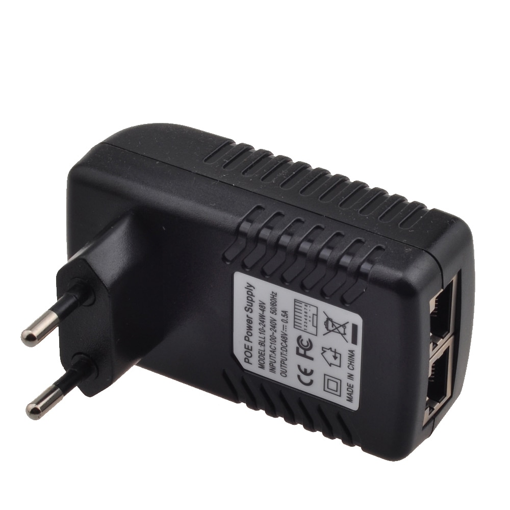 48V POE injector CCTV Power Adapter Output 48V 0.5mA 100-240V 50/60HZ ...