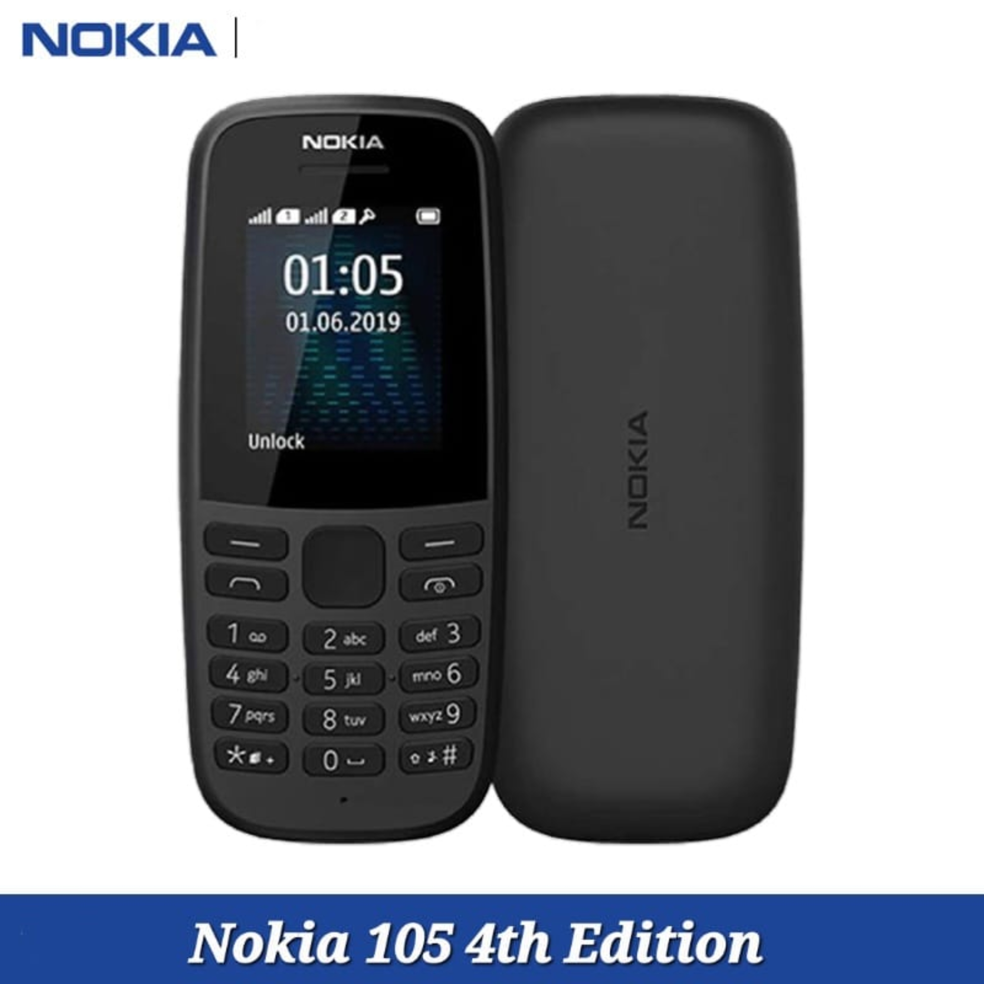 Nokia 105 Dual Sim 4th Edition With Warranty Feature Push Button Phone ...