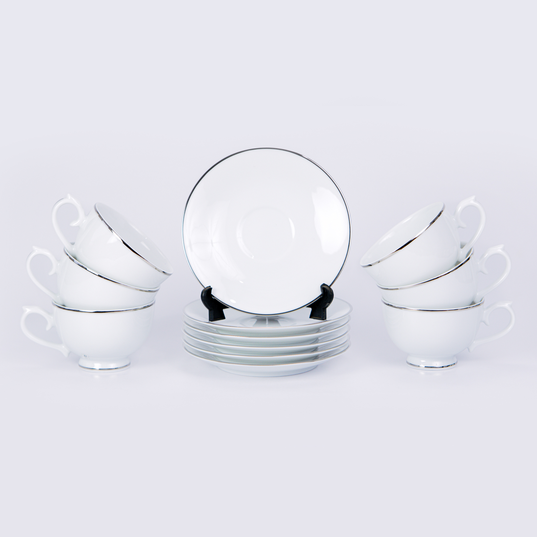 Dankotuwa Cherry Ravi Platinum 12 Pcs Tea Set | Daraz.lk