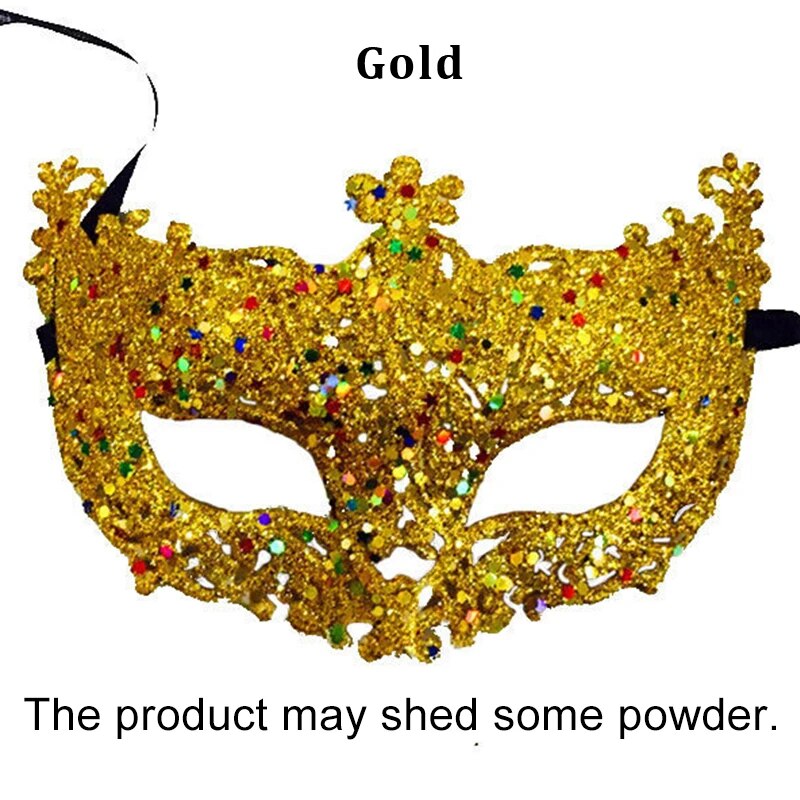 6 Styles Shiny Half Face Eye Mask Masquerade Halloween Christmas Party ...