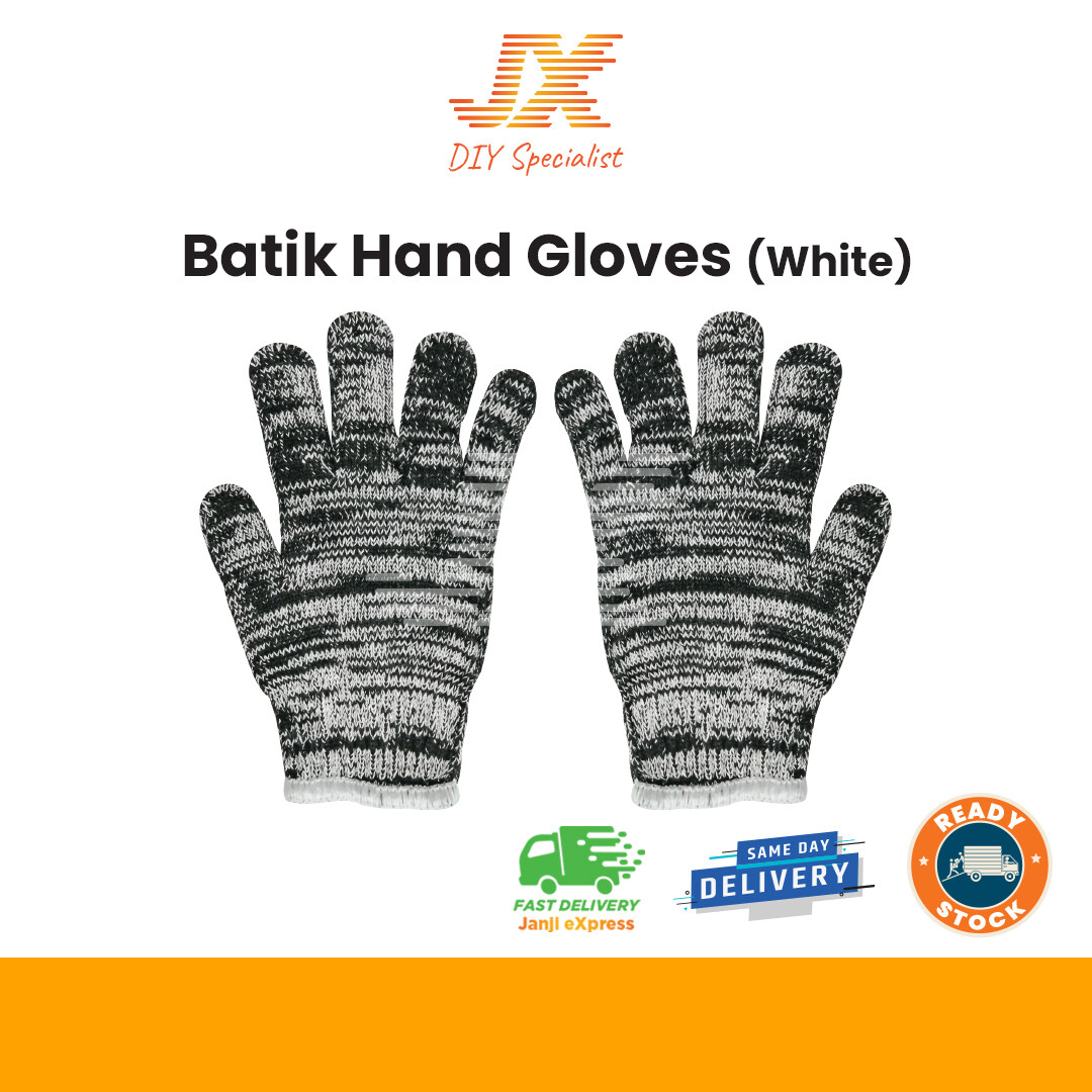 1200# KNITTED COTTON HAND GLOVE thick type/ Sarung tangan kain 1 pairs ...