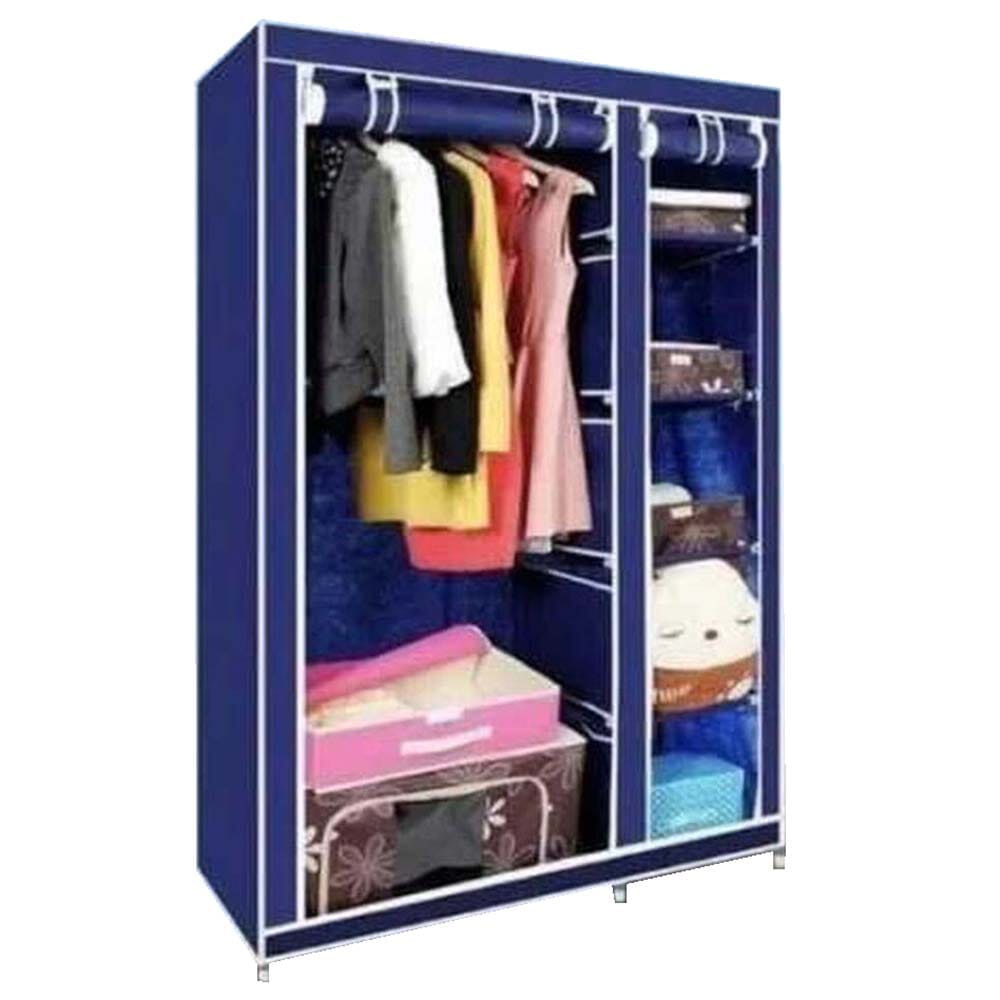 2 Door Storage Wardrobe Foldable and Movable Cloth/Fabric Wardrobe with ...