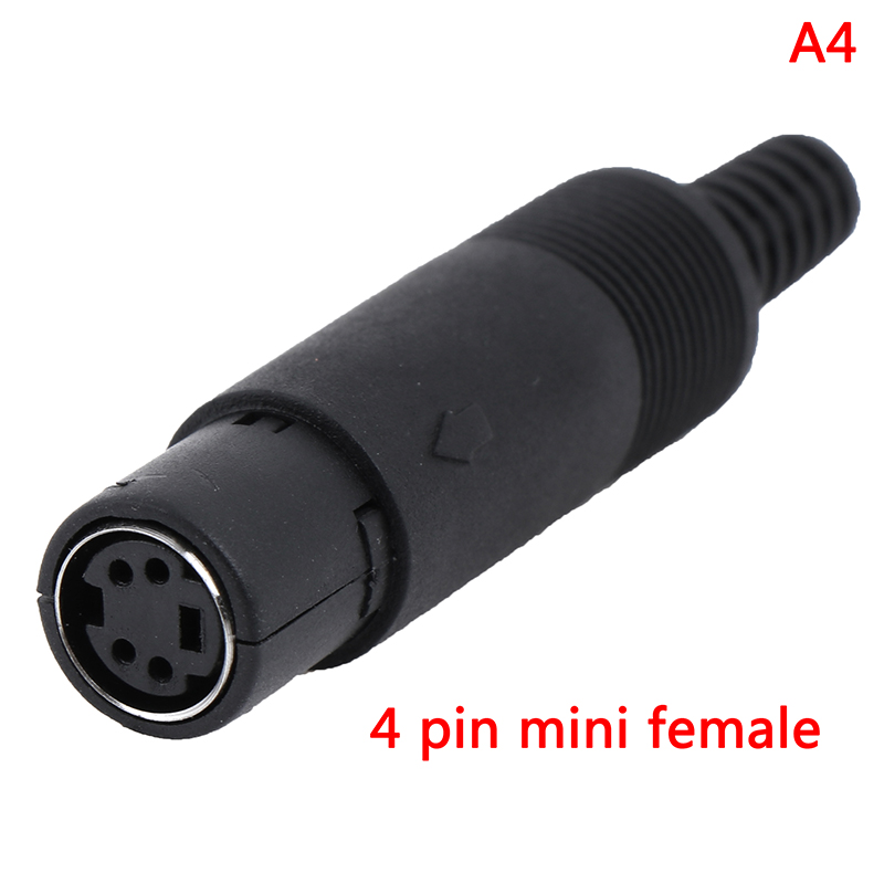 Mini DIN Plug Socket Connector 3/4/5/6/7/8 PIN Chassis Cable Mount Male ...