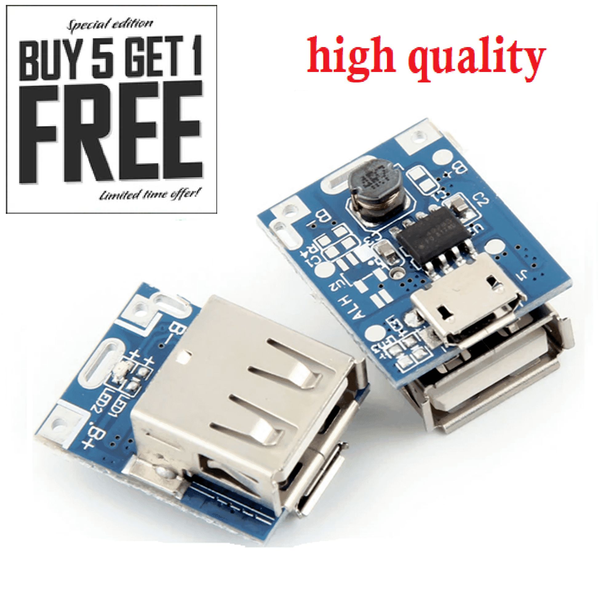 1pcs of Micro USB 5V 1A Boost Converter (Power bank) Step-Up Power ...