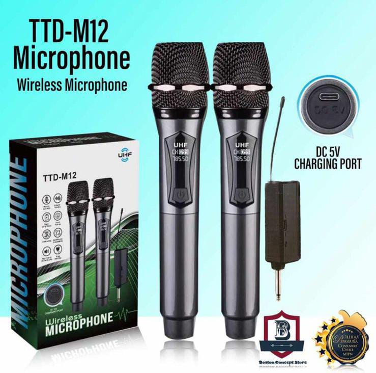 Professional Dynamic Wireless Dual Microphone | Daraz.lk