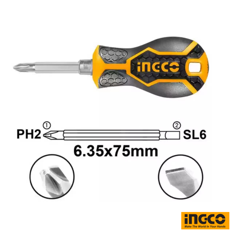 INGCO Phillips & Slotted Screwdriver - 75mm | Daraz.lk