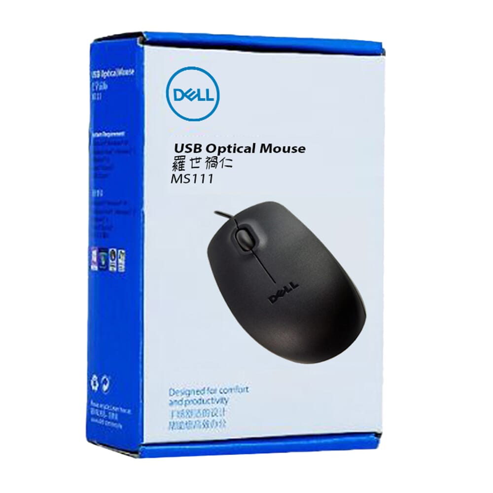 Dell Black Wired Cable USB Optical Mouse MS111 | Daraz.lk
