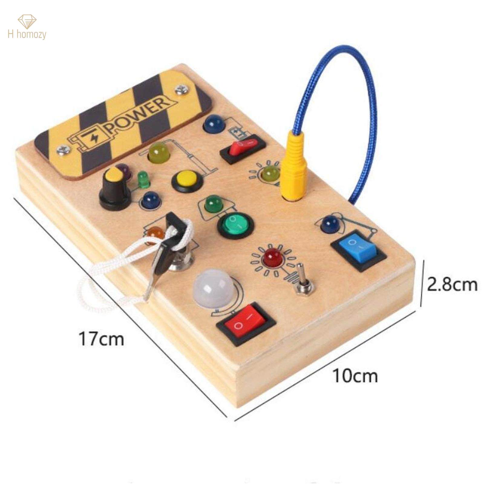 Lights Switch Busy Board Montessori Toy Educational Toy Travel Toy for ...
