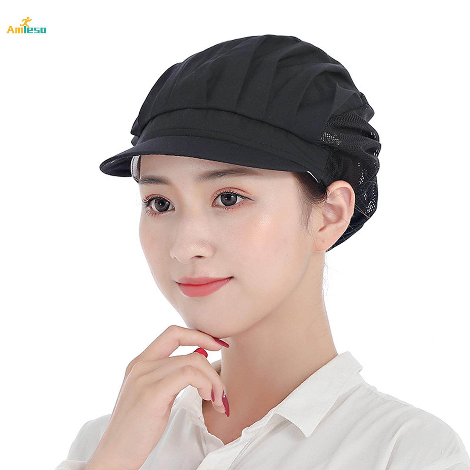 Chef Hat Mesh Food Service Baker Cap Waiter Cap for Commercial ...