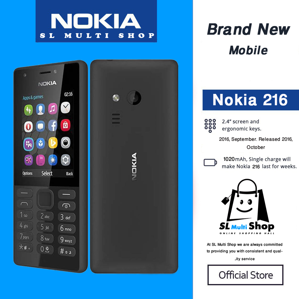 Nokia 216 Dual SIM Mobile With Warranty | Daraz.lk