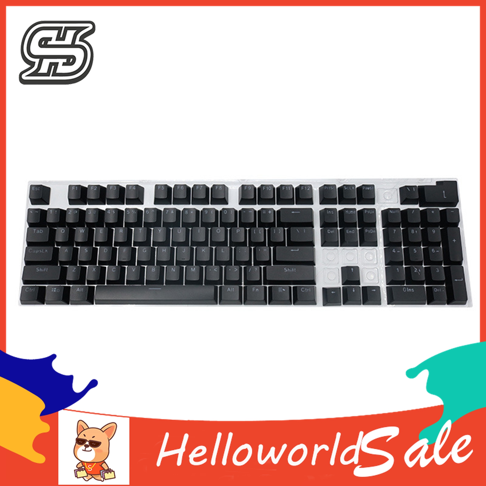 HelloWorld 104Pcs/Set Double Color Backlight Keycap for Cherry MX ...