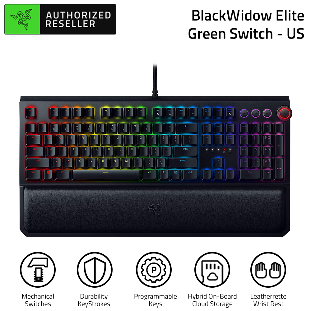 Razer BlackWidow Elite Mechanical Keyboard Gaming 104 Keys RGB Wired ...