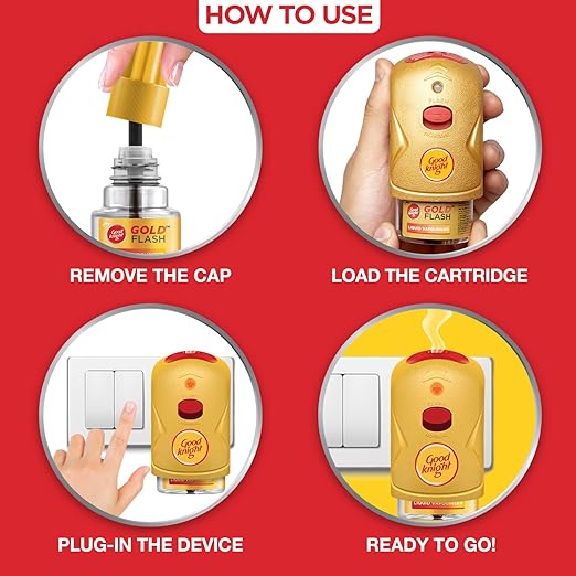 Good Knight Gold Flash Liquid Vapourizer | Mosquito Repellent Combo ...