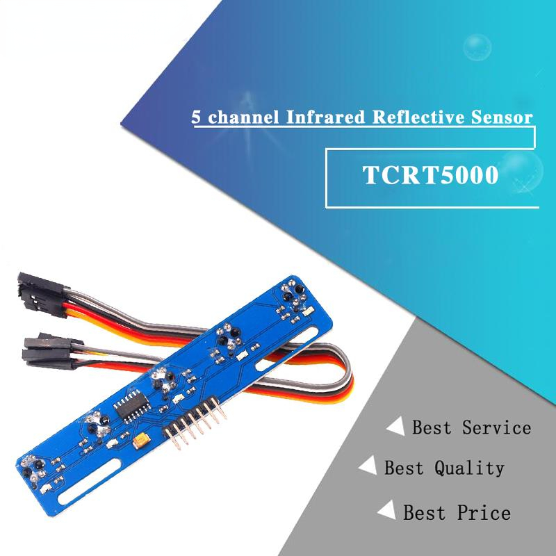 5 channel Infrared Reflective Sensor TCRT5000 KIT 5 way/road IR ...