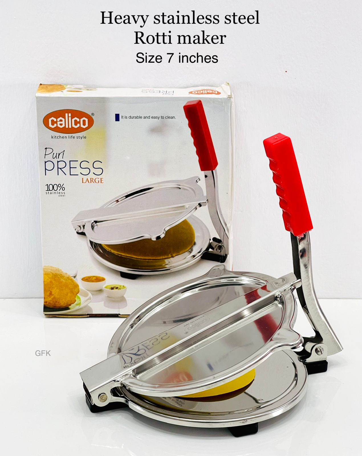 G & D Stainless Steel Puri Press Maker Tacos Roti Puri Press Papad ...