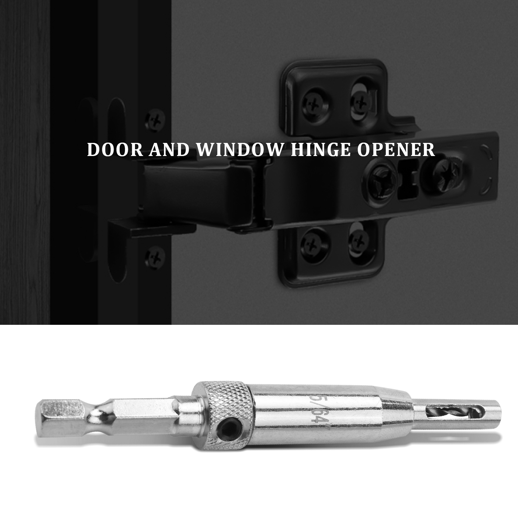 Center Drill Bit 5 PCS Hinge Tapper Set for Woodworking, Door Window ...