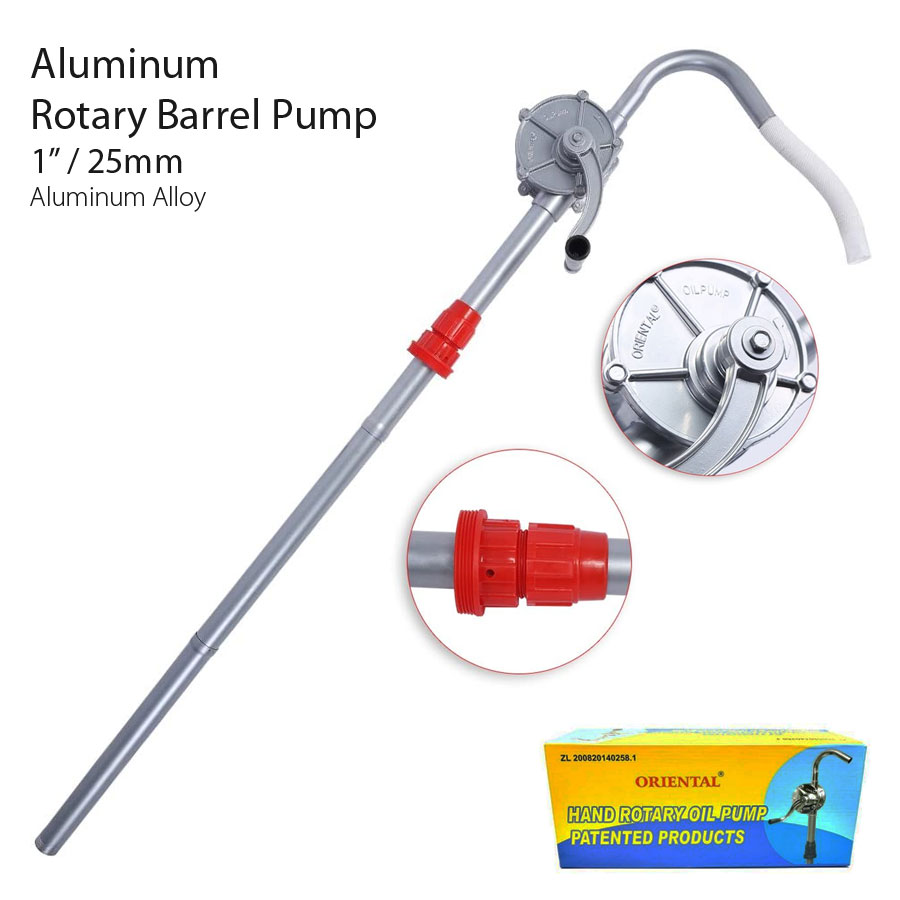 Rotary Hand Pump, Barrel Pump Aluminum Hand Crank Oil Gasoline Fuel Heavy Duty Industrial ...
