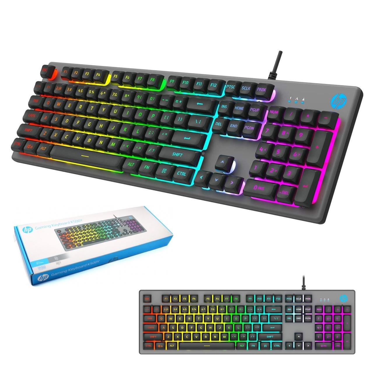 HP Keyboard K500Y Gaming Wired Keyboard LED Backlight | Daraz.lk