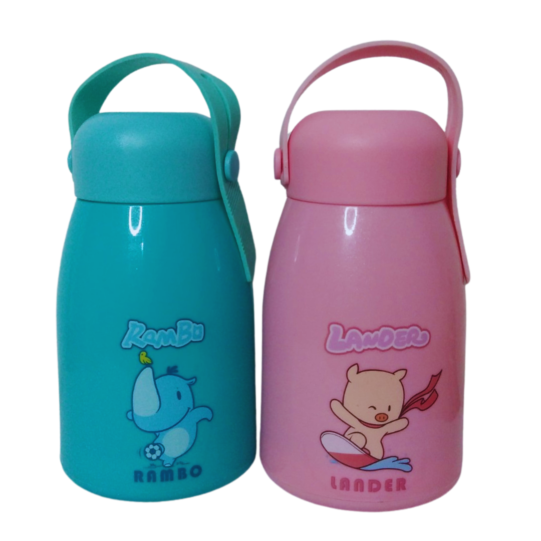 Cute Glass Water Bottle with Lid For School, Sports & Outdoor Purpose ...