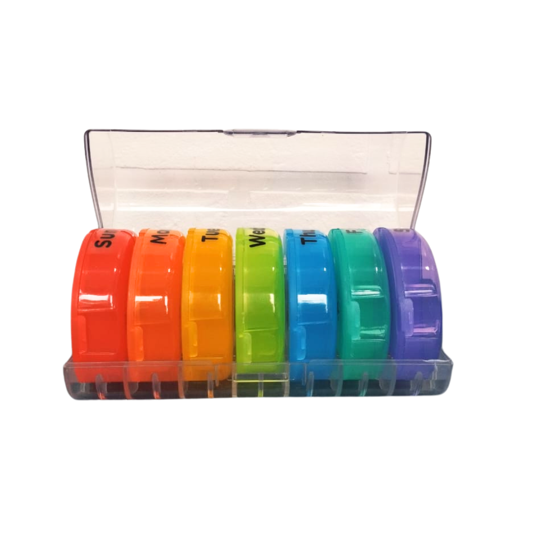 Pill organizer | Weekly Medication Case Round Pill Box | Daily Dose ...