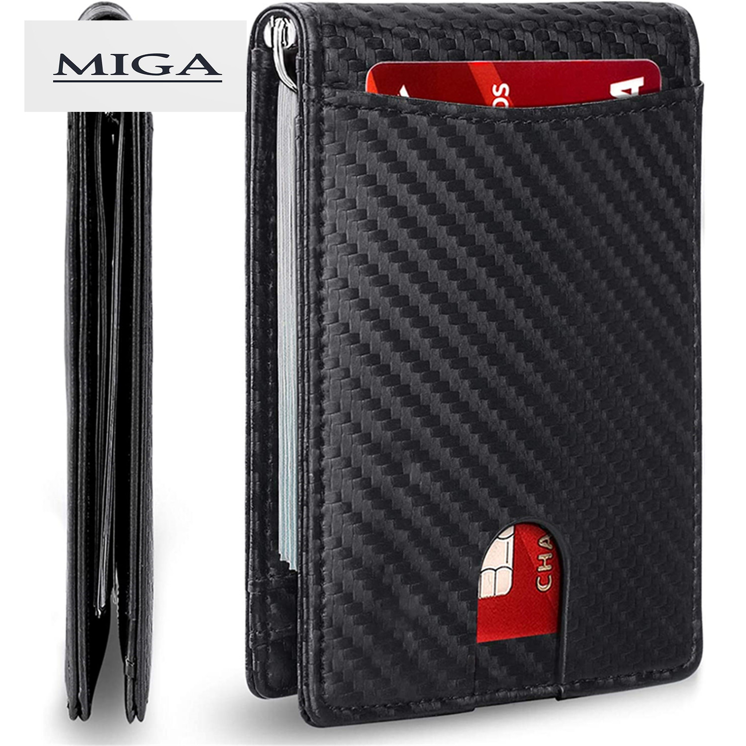 【Miga Plaza】Slim Smart Wallet for Men with Money Credit Card Clip Mini ...