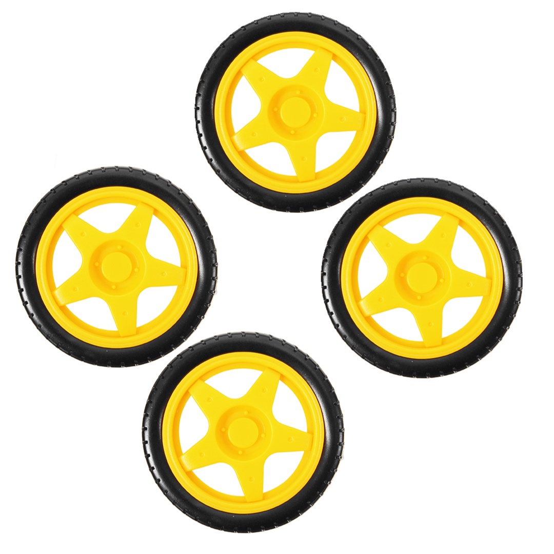 4 PCS | SMART ROBOT CAR RUBBER TYRES WHEELS FOR ARDUINO GEAR MOTOR ...