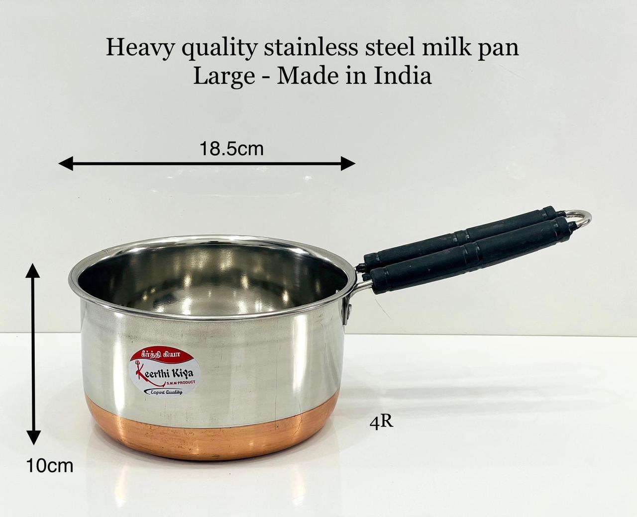 Stainless steel Indian Milk Pan -No 01 very quality | Daraz.lk