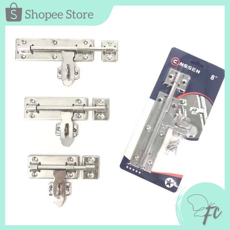 Latch Lock / 6" Latch Lock / Stainless Steel Lock / 6 inch Door Lock ...