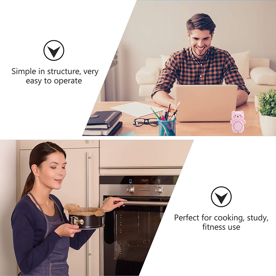 Wabjtam Cartoon Kitchen Timer Mechanical Countdown Baking Cooking ふるさと割