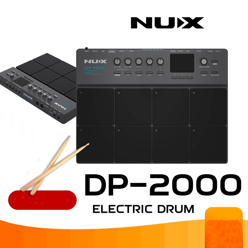 NUX DP-2000 8-Velocity Sensitive Independent Strike Percussion Pad with ...