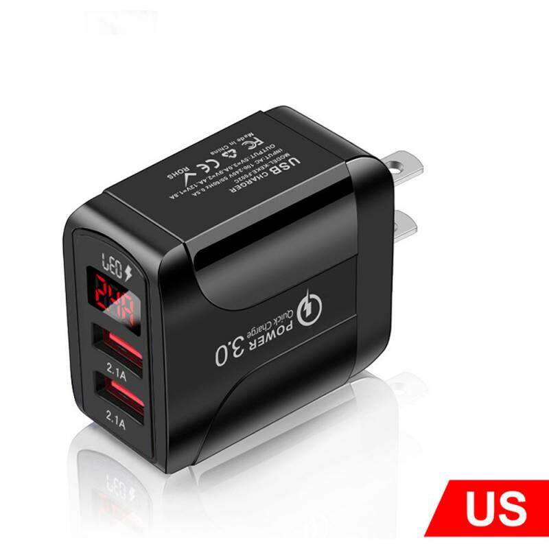 【ThinkWay】2USB Digital Display Charger 5V2.4A European Standard ...