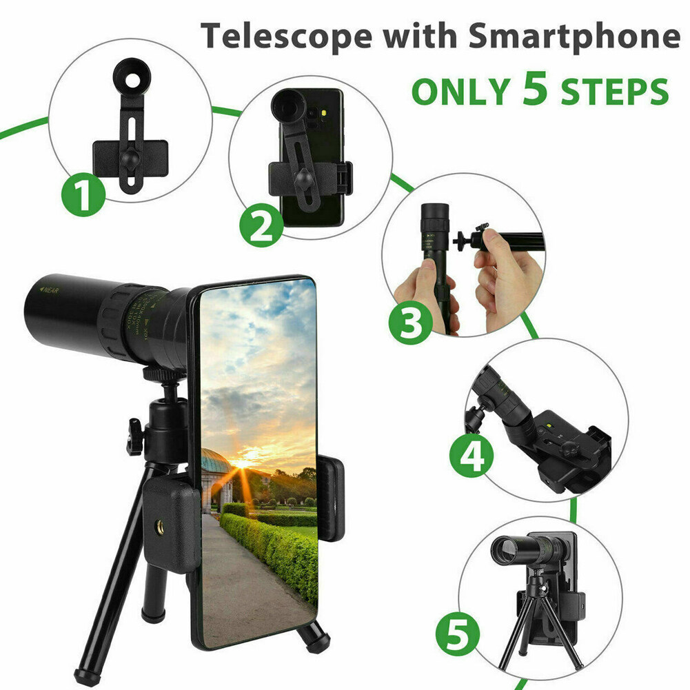 【Miss Lan】 UK 4K 10-300X40mm Super Telephoto Lens Zoom Monocular ...